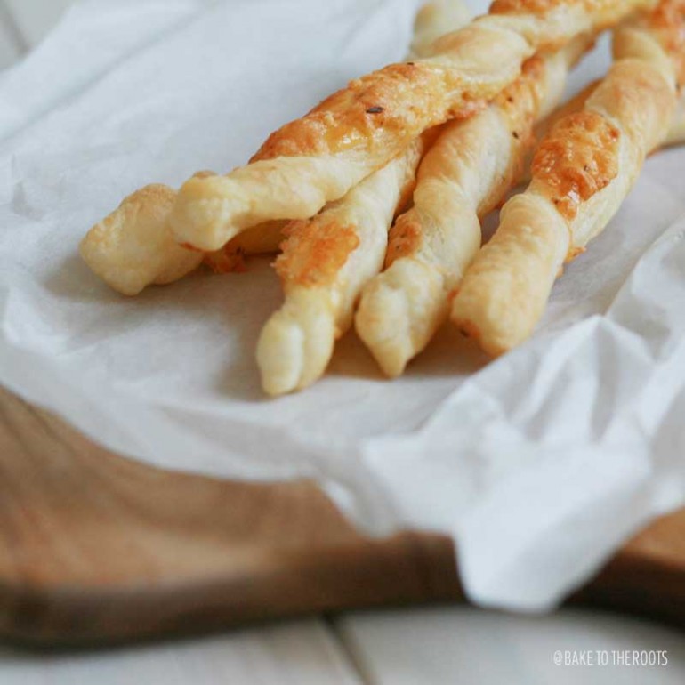 Puff Pastry Cheese Sticks | Bake to the roots
