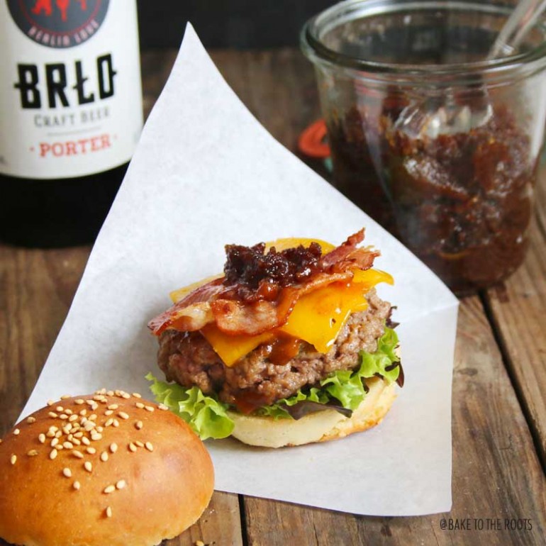 Mini Bacon Cheeseburger mit Bacon Marmelade | Bake to the roots
