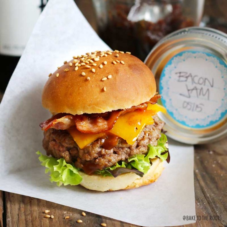 Mini Bacon Cheeseburger mit Bacon Marmelade | Bake to the roots