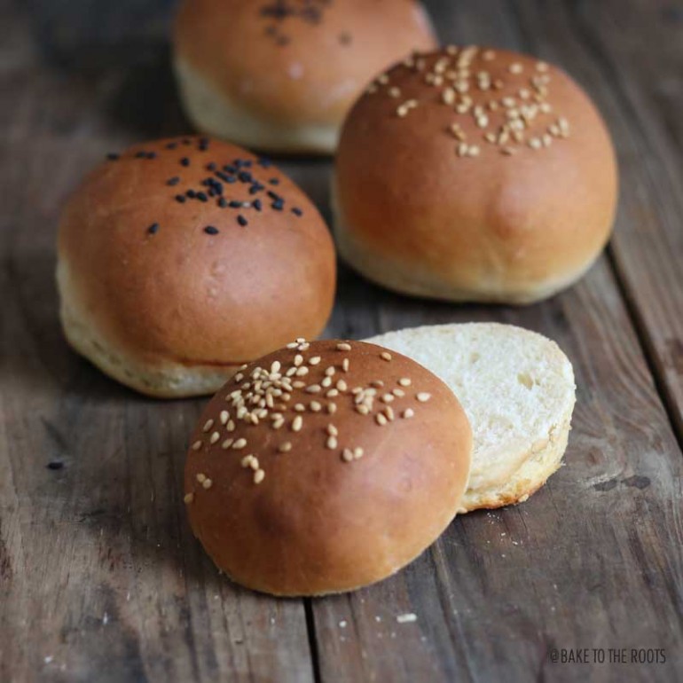 Easy Burger Buns | Bake to the roots