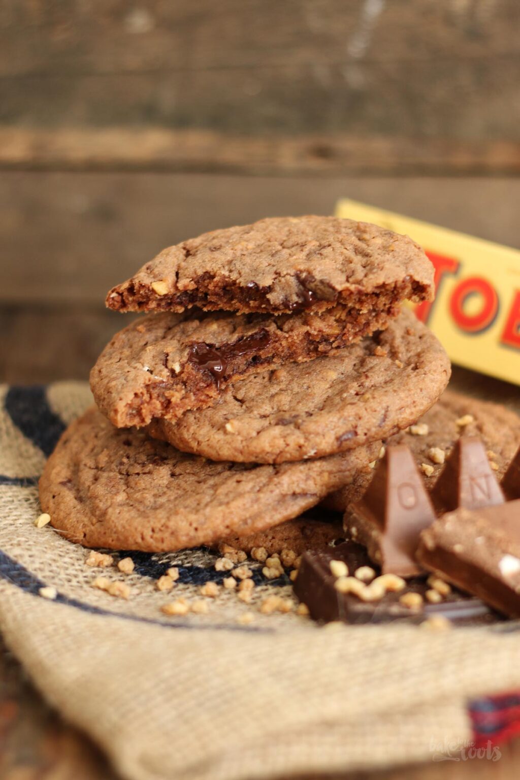 Toblerone Chocolate Cookies | Bake to the roots