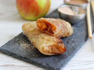 Apple Pie Spring Rolls | Bake to the roots