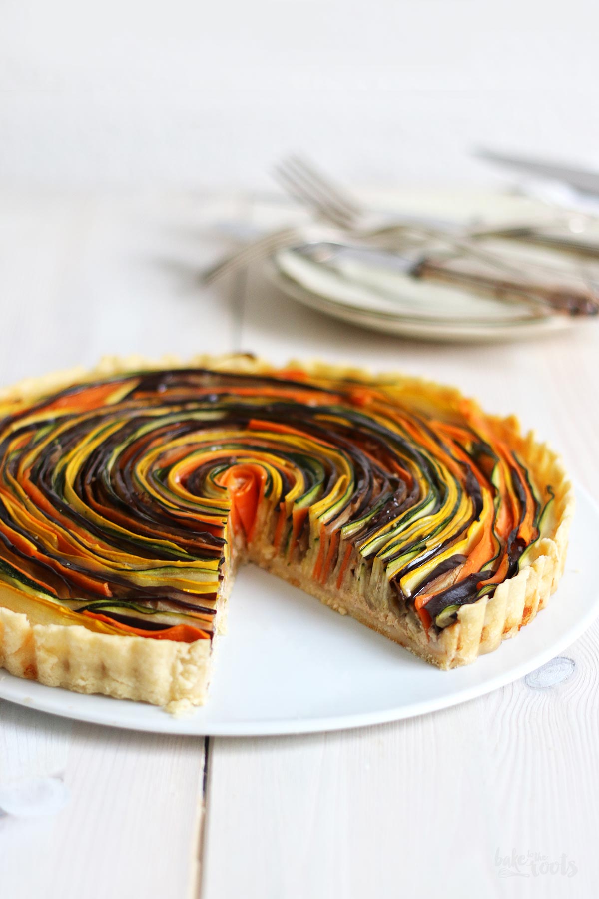 Vegetable Spiral Tart (Gemüsetarte) | Bake to the roots | Bake to the roots