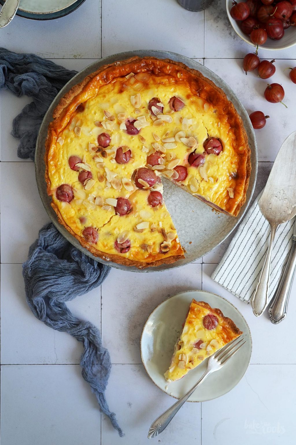 Rustic Gooseberry Cheesecake | Bake to the roots