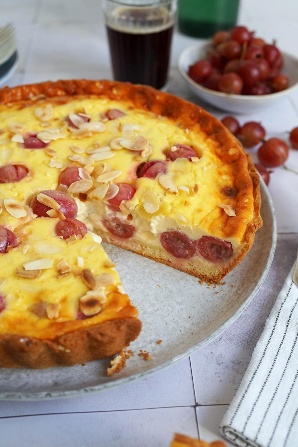 Rustic Gooseberry Cheesecake | Bake to the roots