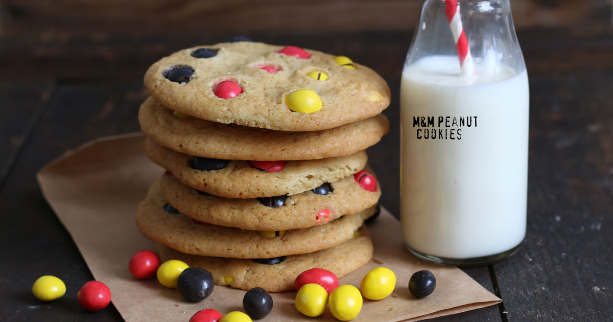 M&M Peanut Cookies aka. Fan Cookies | Bake to the roots