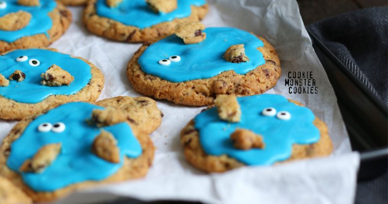 Cookie Monster Cookies | Bake to the roots