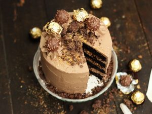 Ferrero Rocher Layer Cake | Bake to the roots