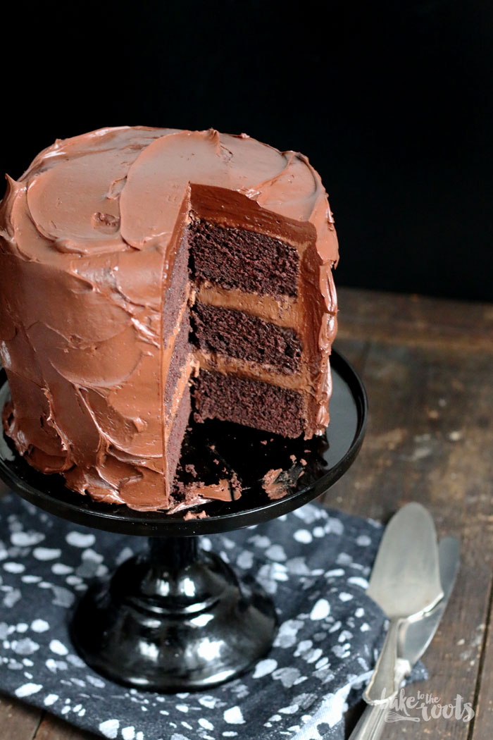 Triple Dark Chocolate Cake | Bake to the roots | Bake to the roots