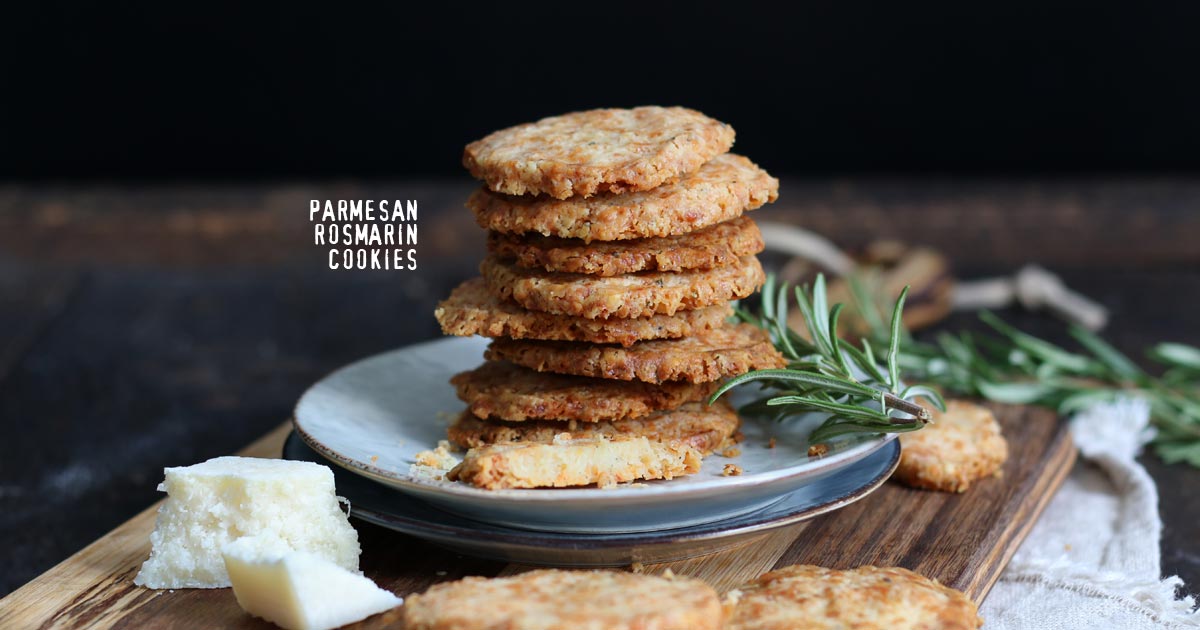 Parmesan Rosemary Cookies | Bake to the roots