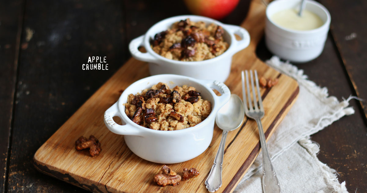 Maple Walnut Apple Crumble | Bake to the roots