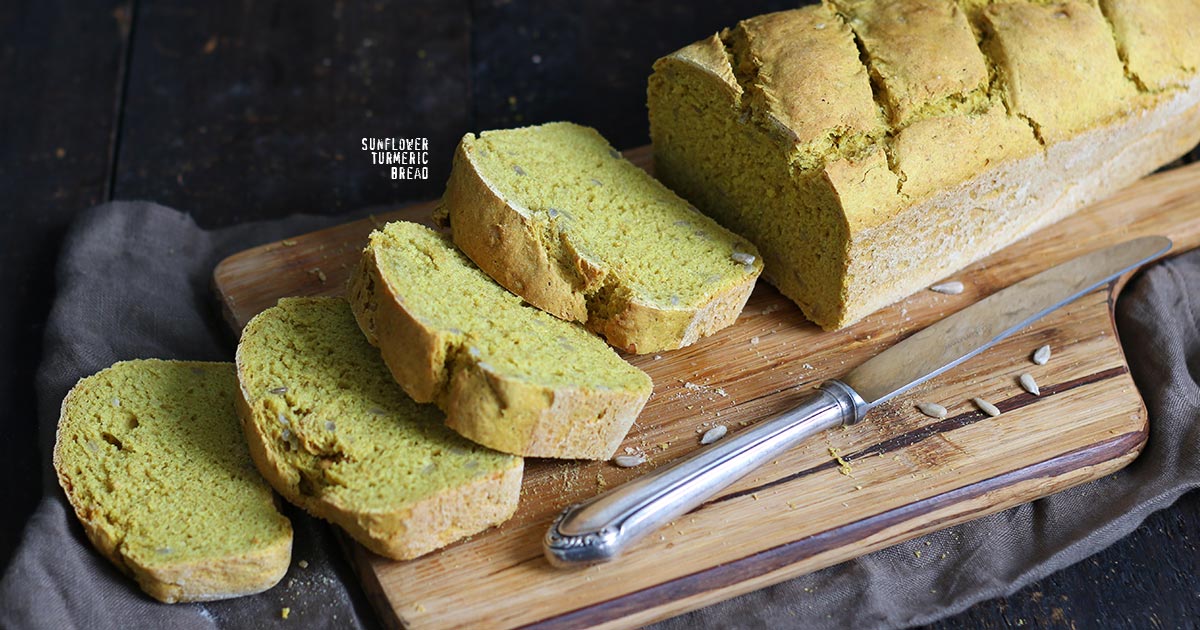 Easy Sunflower Turmeric Bread | Bake to the roots