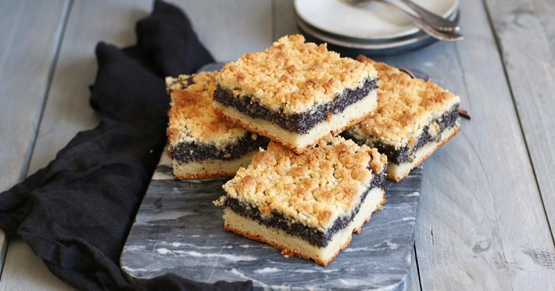 German Poppy Seed Streusel Cake | Bake to the roots