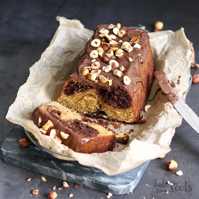 Nutella Loaf Cake with Toasted Hazelnuts | Bake to the roots