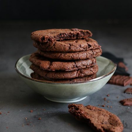 Double Chocolate After Eight Cookies | Bake to the roots