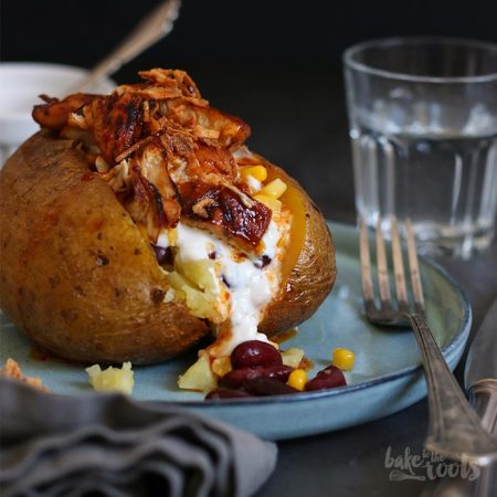 Kumpir with Chicken, Corn & Beans | Bake to the roots