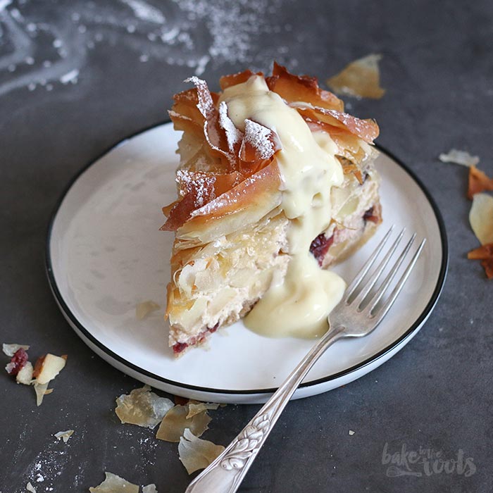 Apple Strudel Cake (with Filo Dough) | Bake to the roots