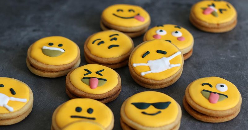 Emoji Sandwich Cookies | Bake to the roots