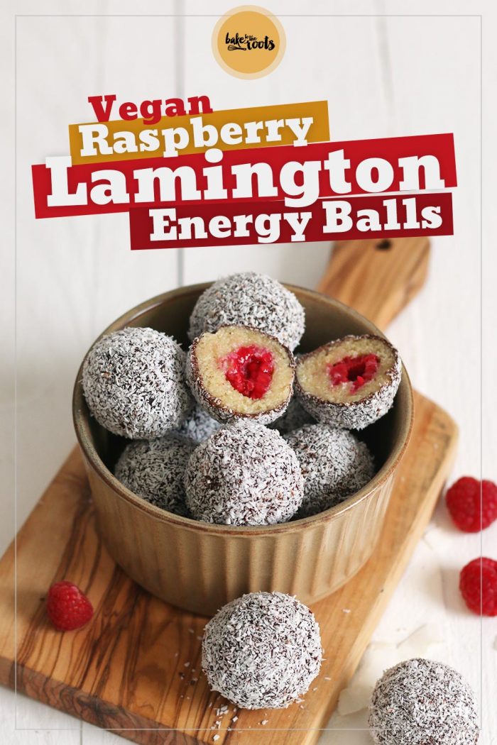 Vegan Raspberry Lamington Energy Balls | Bake to the roots
