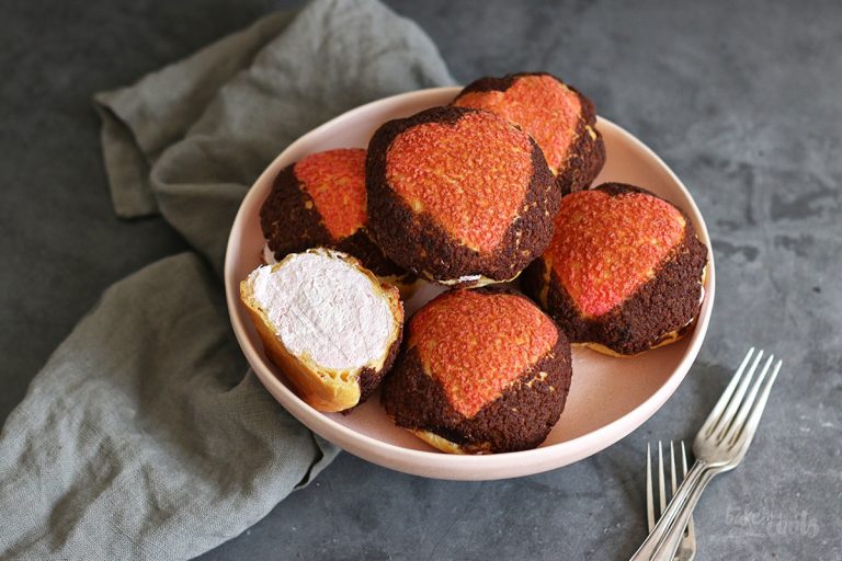 Choux Pastry Hearts with Raspberry Whipped Cream | BTTR