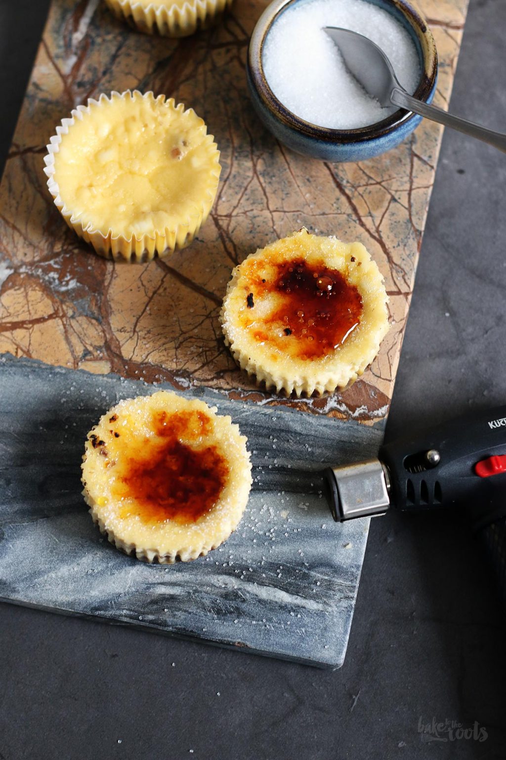 Mini Crème Brûlée Cheesecakes | Bake to the roots