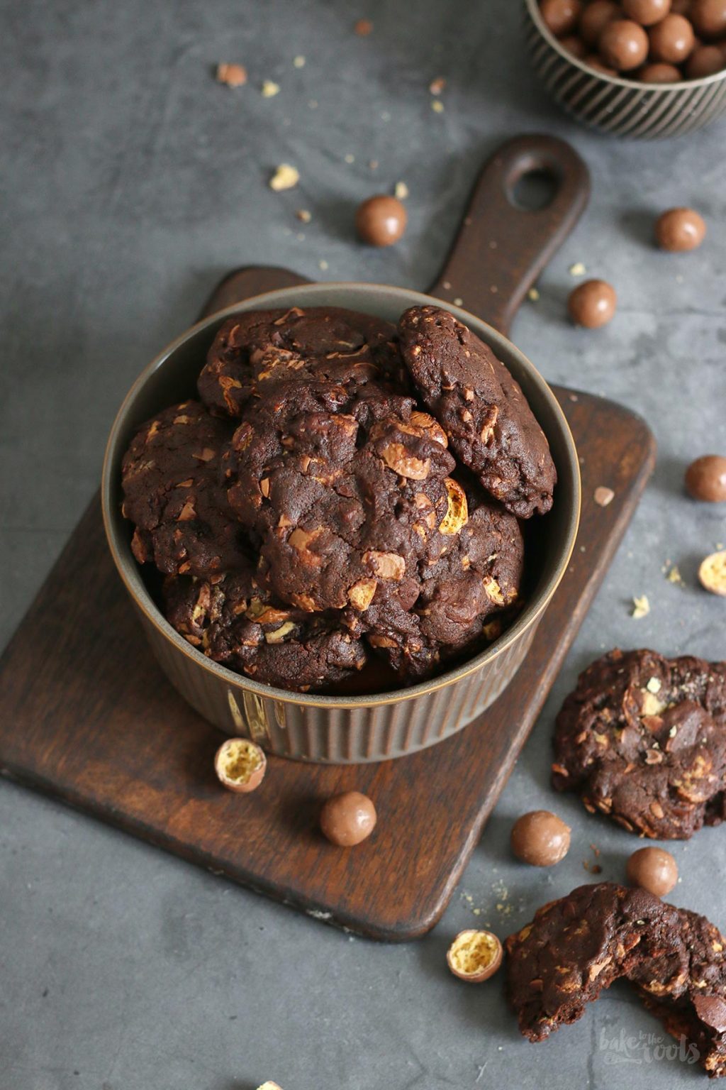 Double Chocolate Maltesers Cookies | Bake to the roots