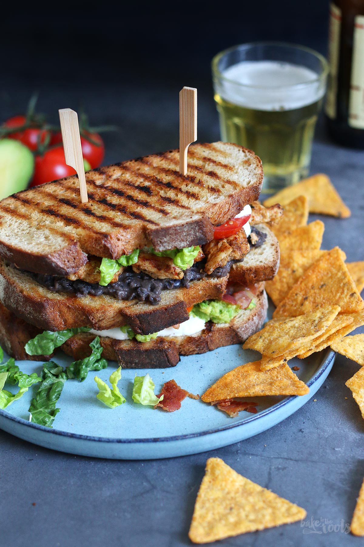 Tex-Mex Chicken Club Sandwich | Bake to the roots | Bake to the roots
