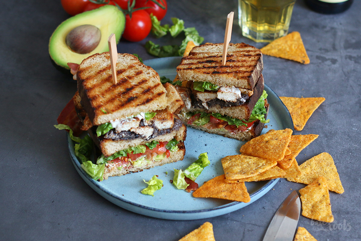 Tex-Mex Chicken Club Sandwich | Bake to the roots | Bake to the roots