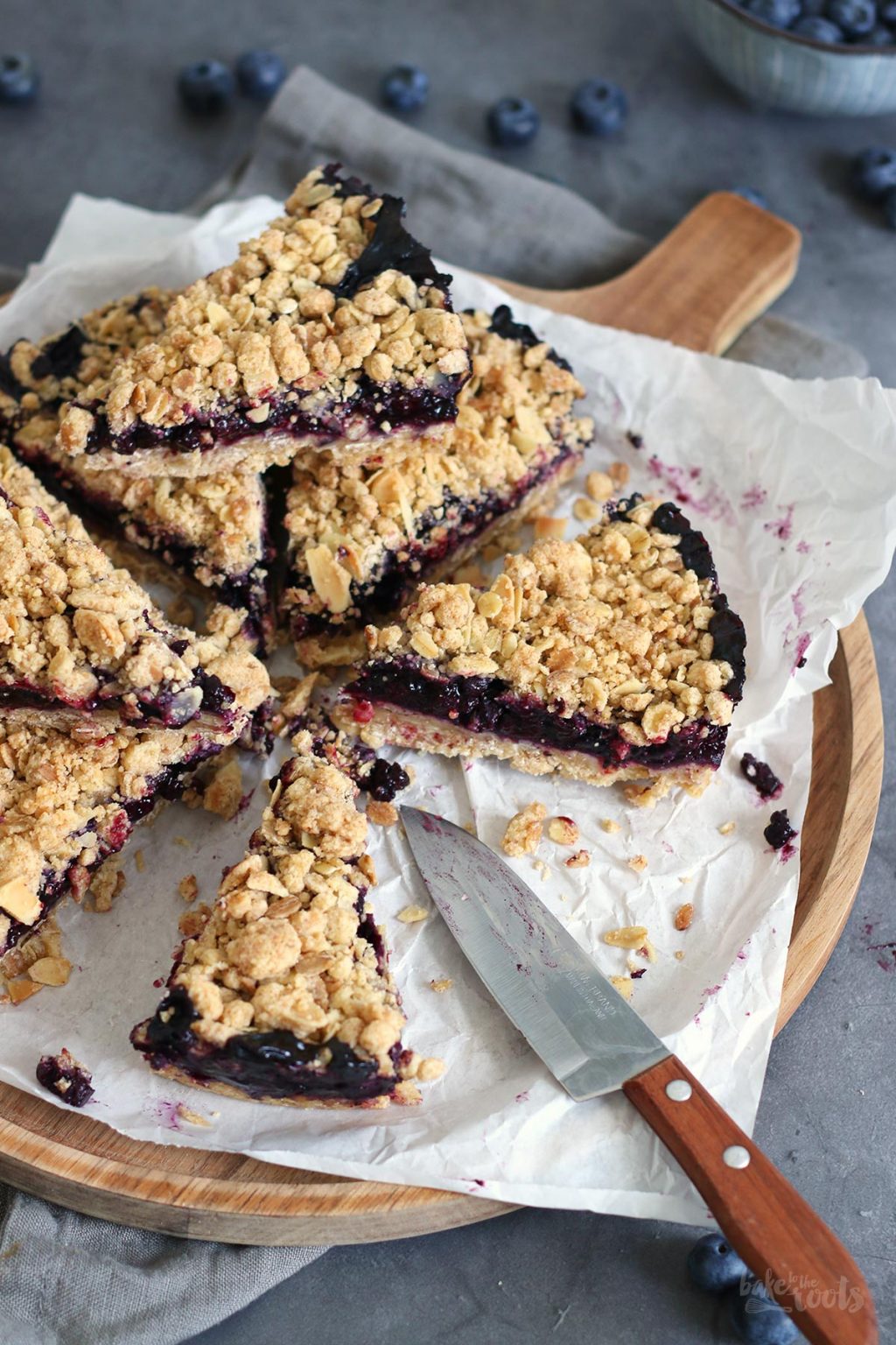 Blueberry Streusel Bars | Bake to the roots