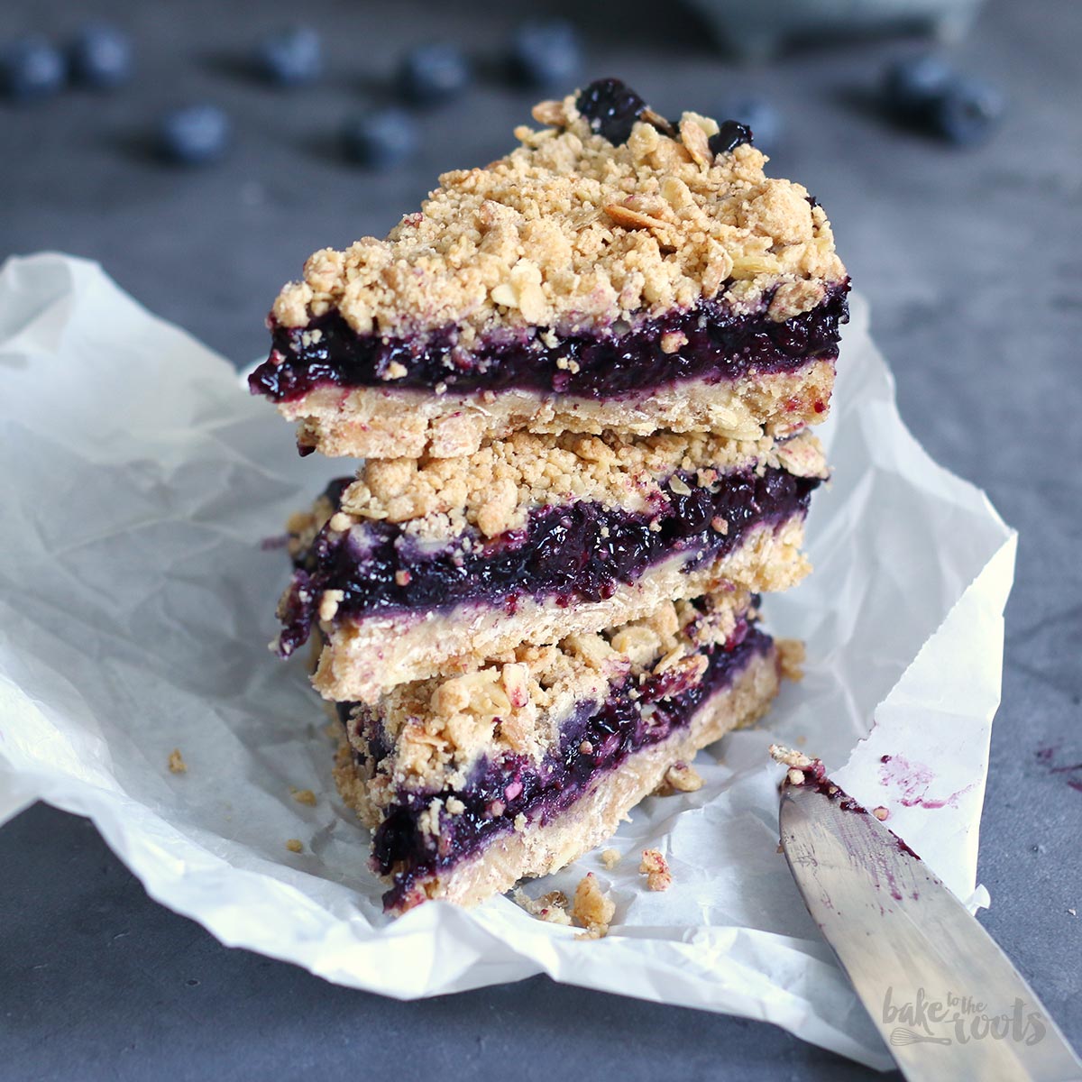 Blueberry Streusel Bars | Bake to the roots