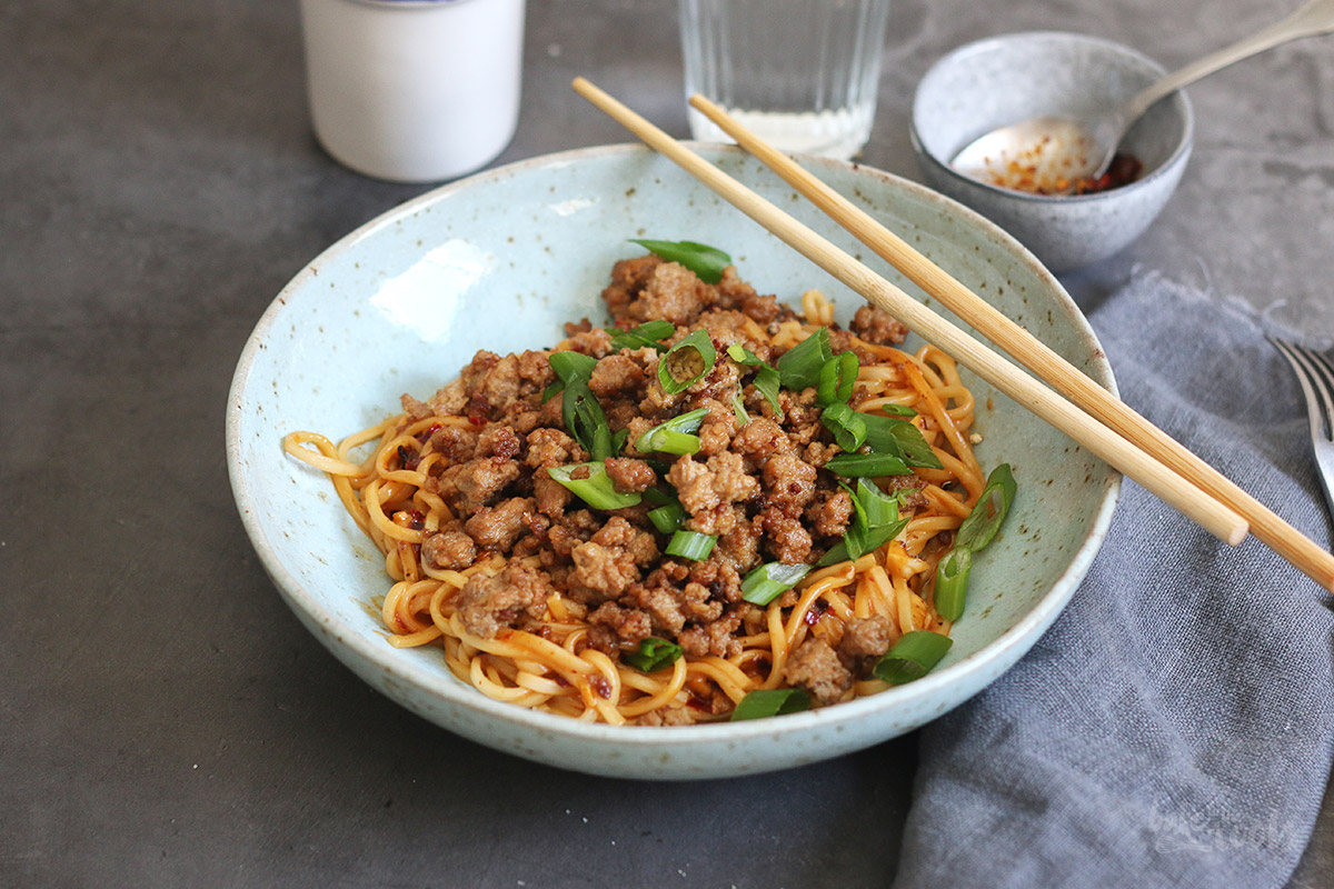 Spicy Pork Udon Noodles | Bake to the roots | Bake to the roots