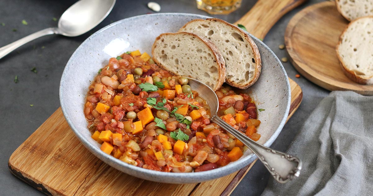 Easy Mixed Legumes Stew | Bake to the roots