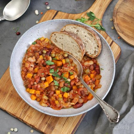 Easy Mixed Legumes Stew | Bake to the roots