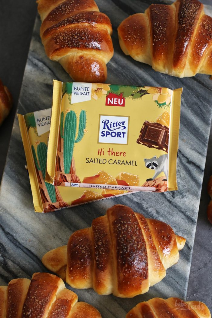 Salted Caramel Chocolate Croissants | Bake to the roots | Bake to the roots