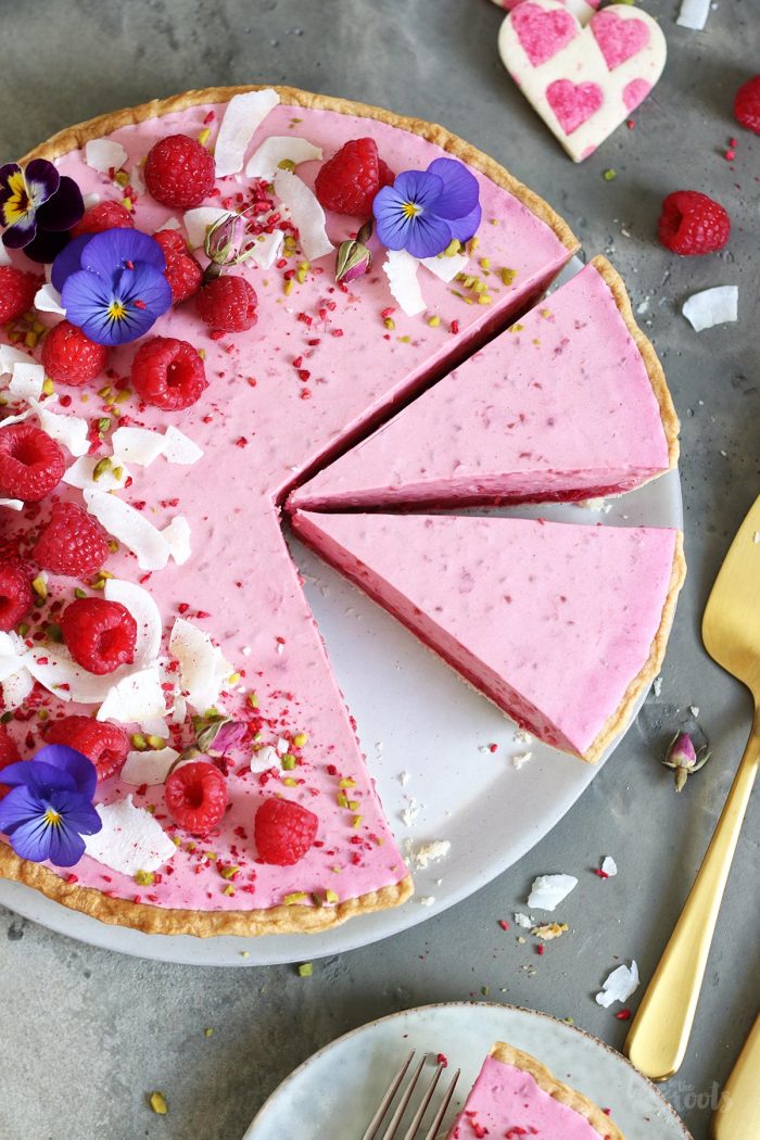 Raspberry Coconut Mousse Tart | Bake to the roots