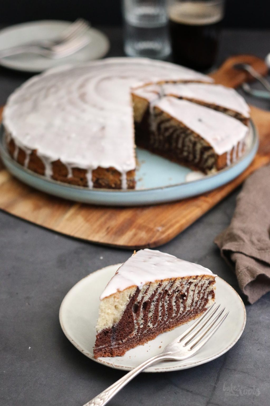 Simple & Easy Zebra Cake | Bake to the roots