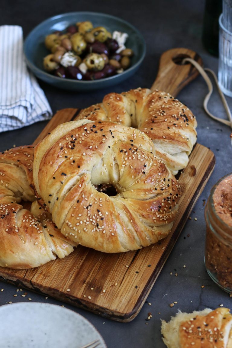 Turkish Bread Rings (Açma) | Bake to the roots