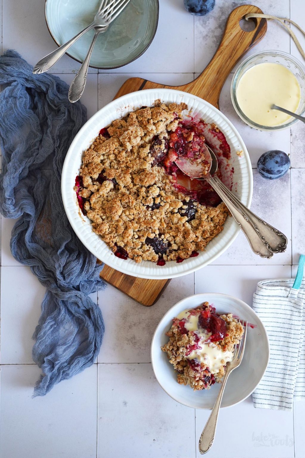 Easy Damson Plum Crumble | Bake to the roots
