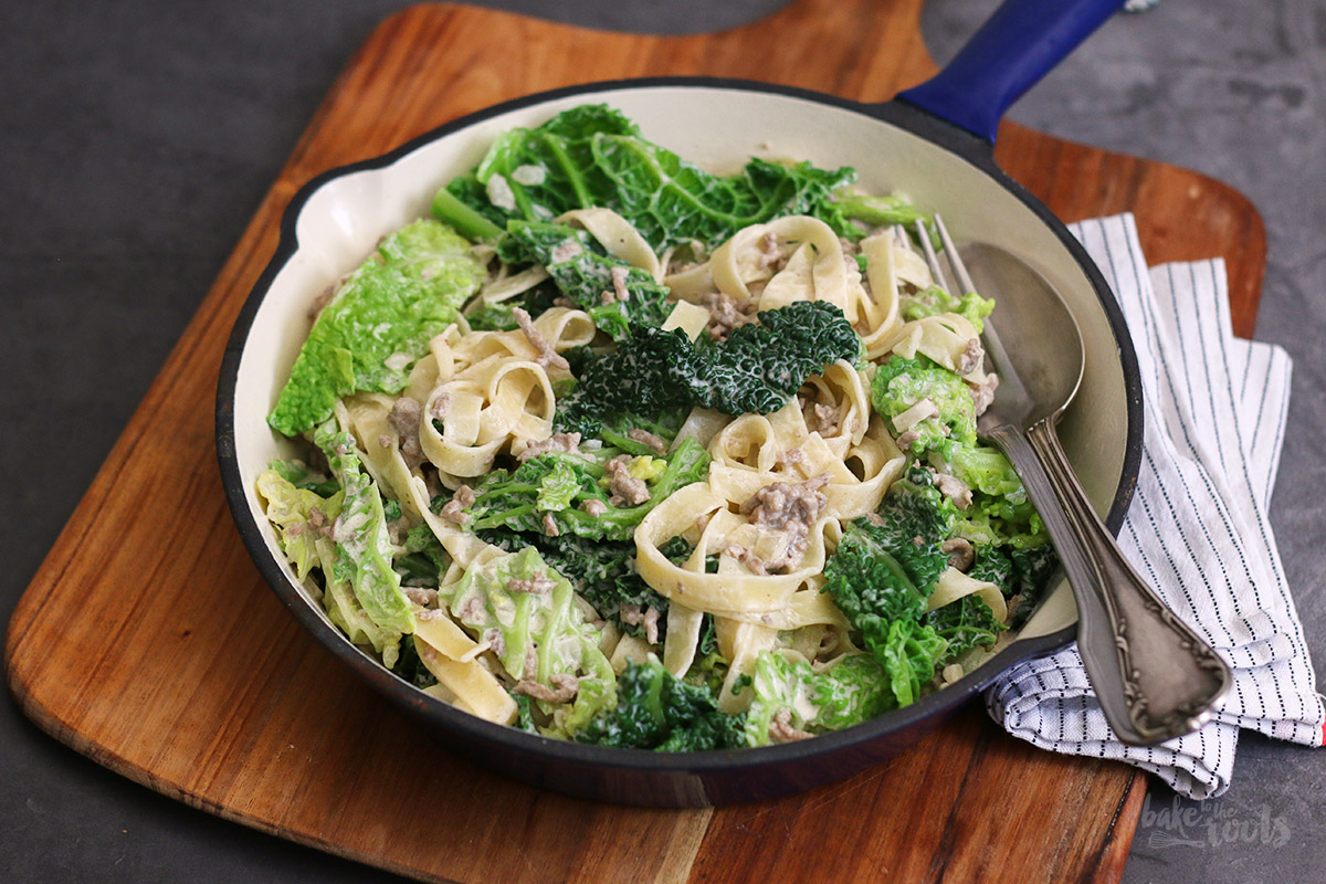 Tagliatelle mit Wirsing und Hackfleisch | Bake to the roots | Bake to ...