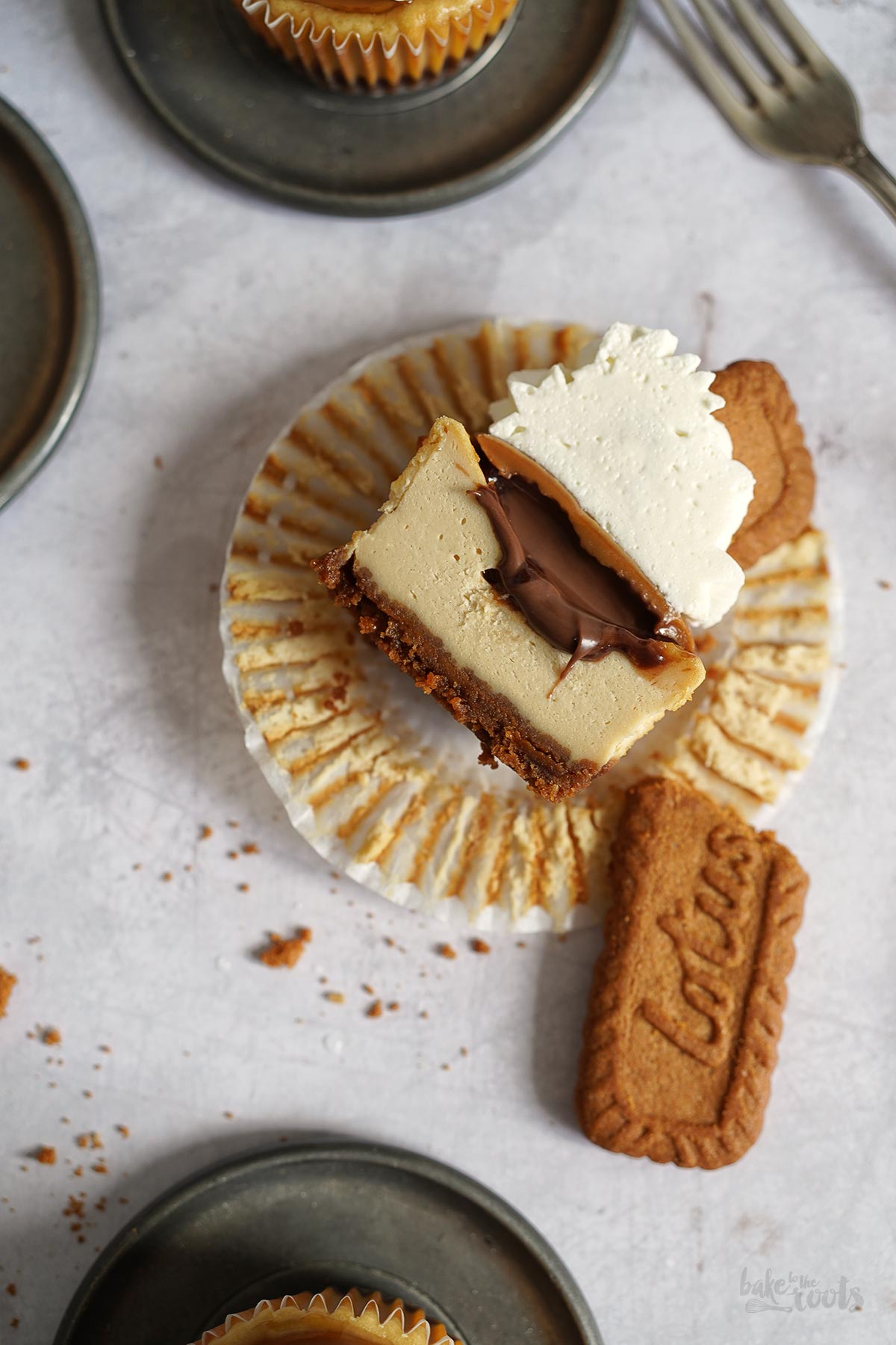 Mini Biscoff Cheesecakes | Bake to the roots | Bake to the roots