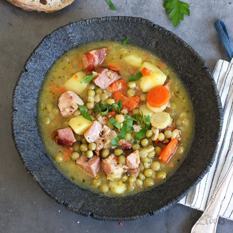 Erbseneintopf mit Kartoffeln & Kasseler | Bake to the roots