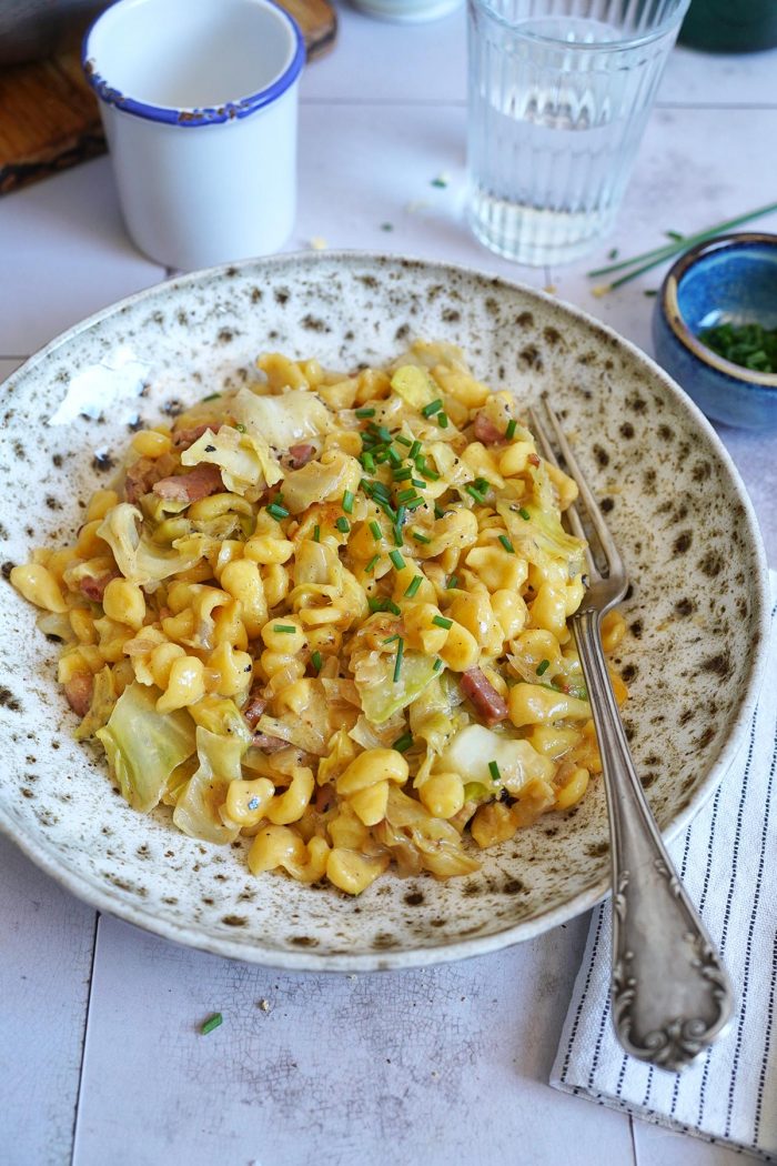 Cheesy Spaetzle & Pointed Cabbage Skillet | BTTR