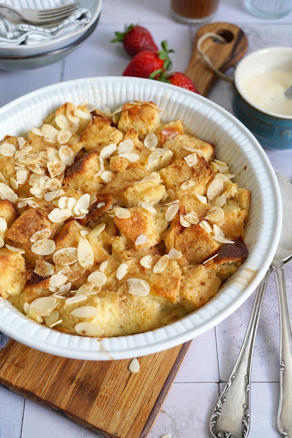 Simple & Easy Bread Pudding | Bake to the roots