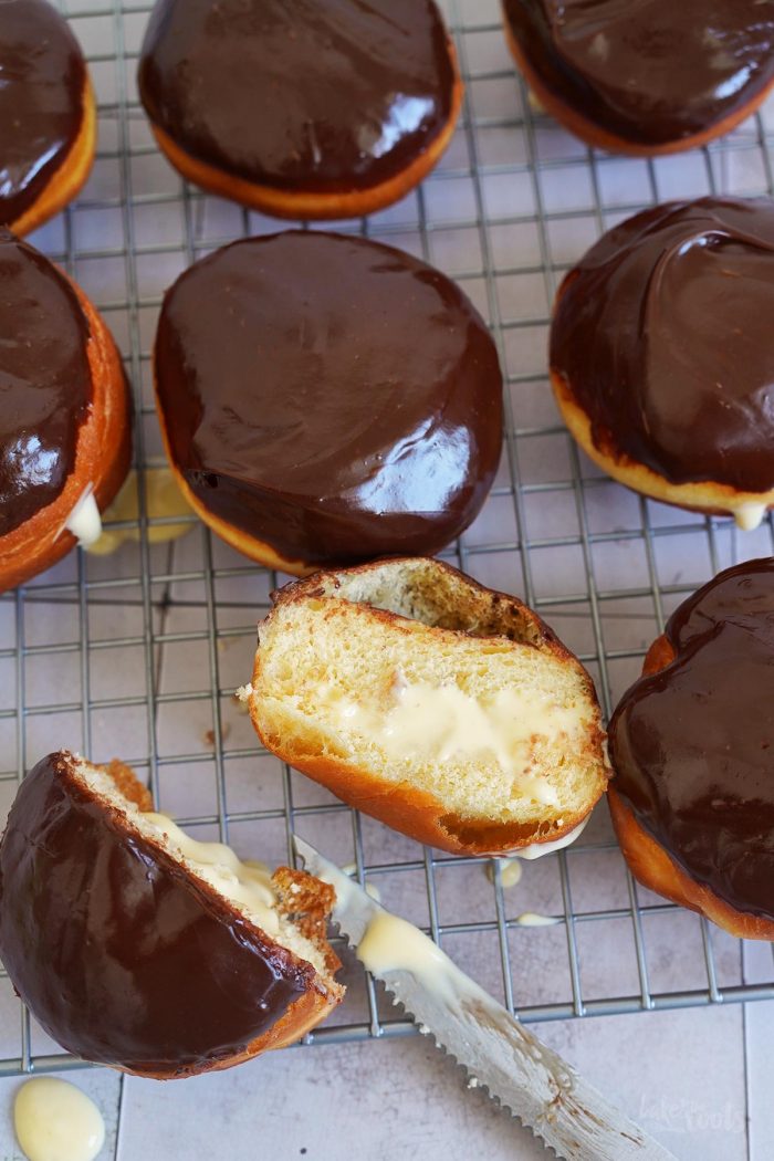 Easy Boston Cream Donuts | Bake to the roots