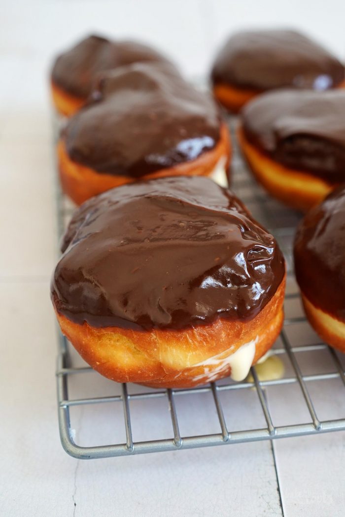 Easy Boston Cream Donuts | Bake to the roots