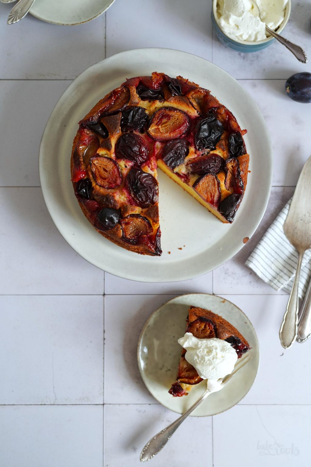 Damson Plum Ricotta Cake | Bake to the roots
