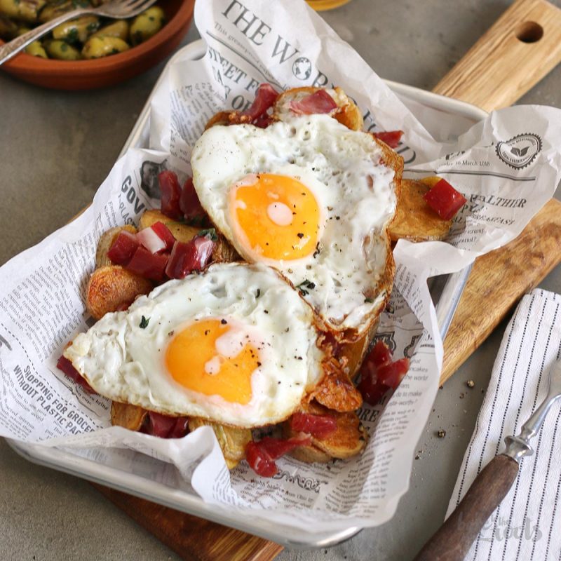 Huevos Rotos aka. (Spanish) Broken Eggs with Potatoes | Bake to the ...