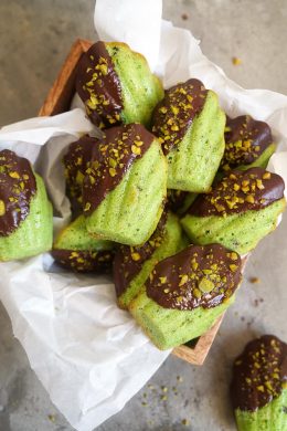 Easy Pistachio & Pandan Madeleines | Bake to the roots