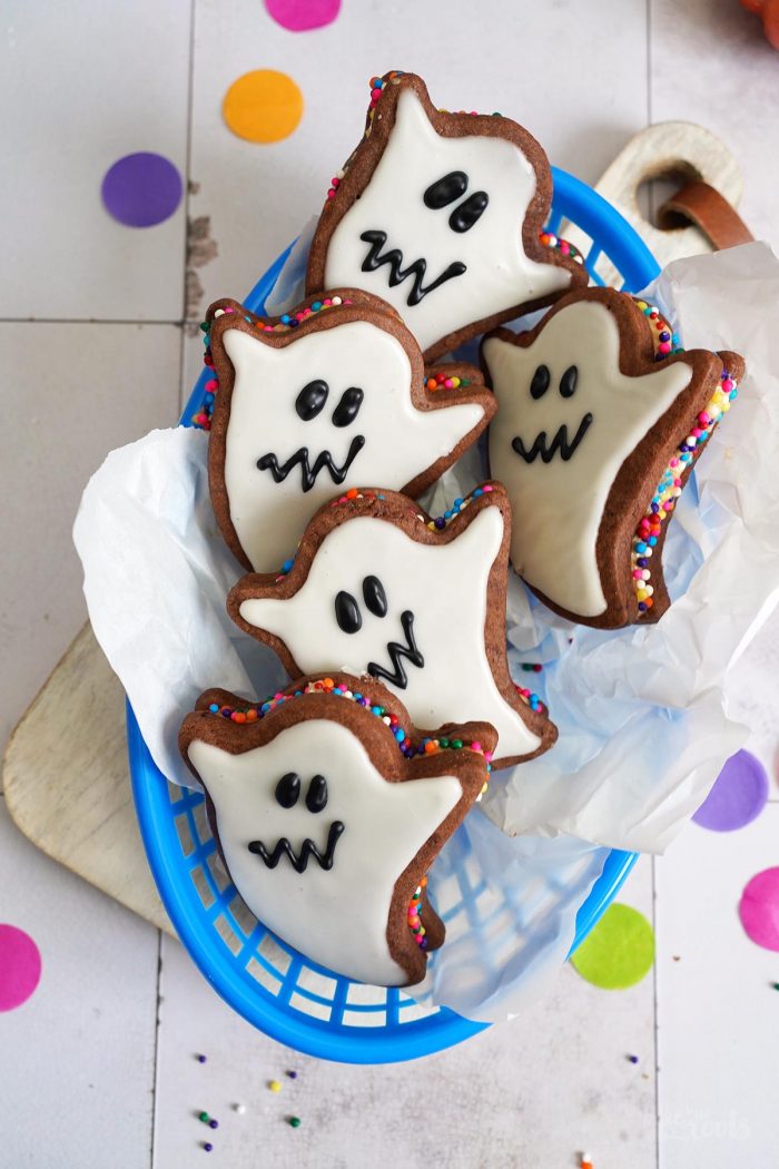Peanut Butter & Jelly Ghost Sandwich Cookies | BTTR