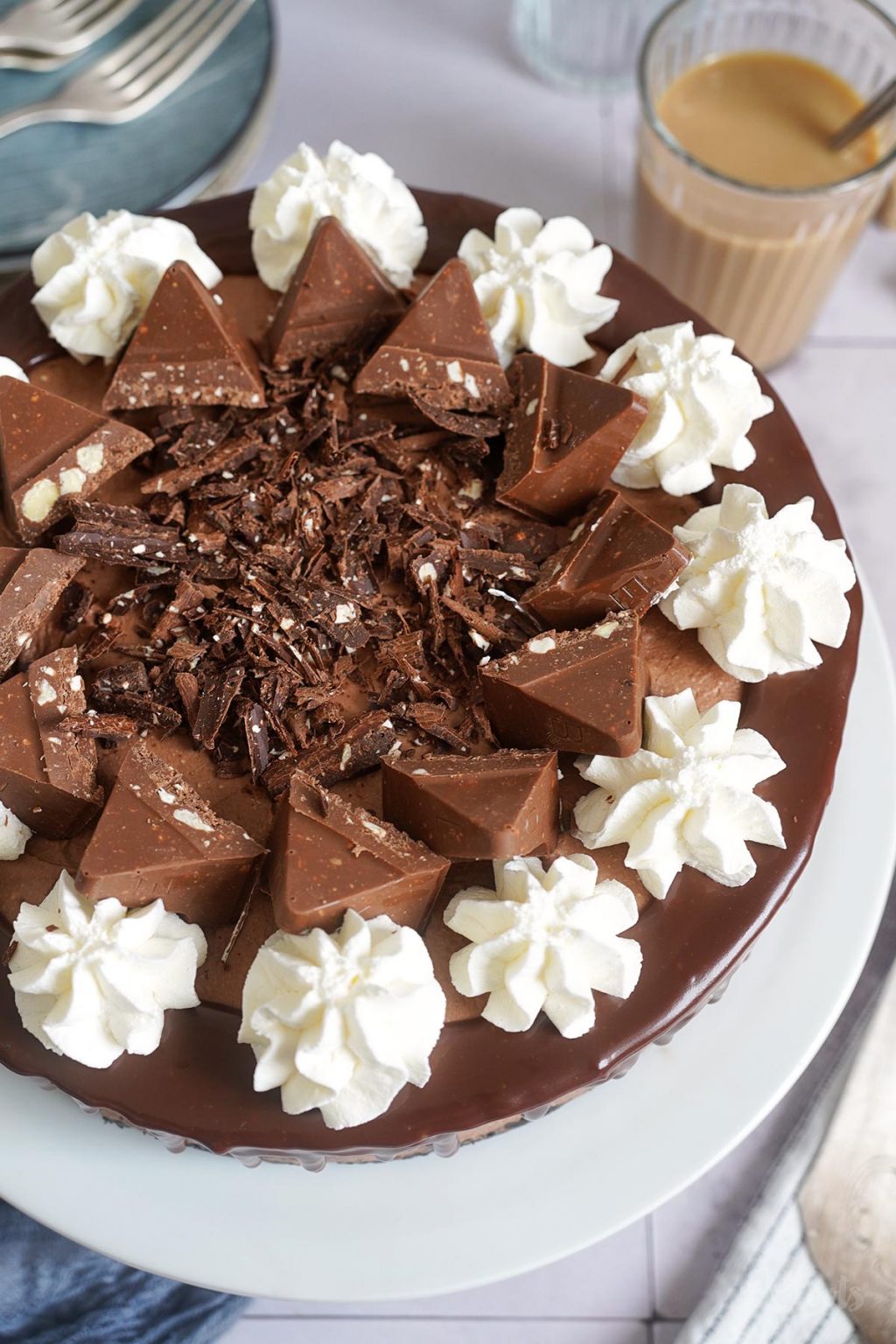 No-Bake Toblerone Chocolate Cheesecake | Bake to the roots